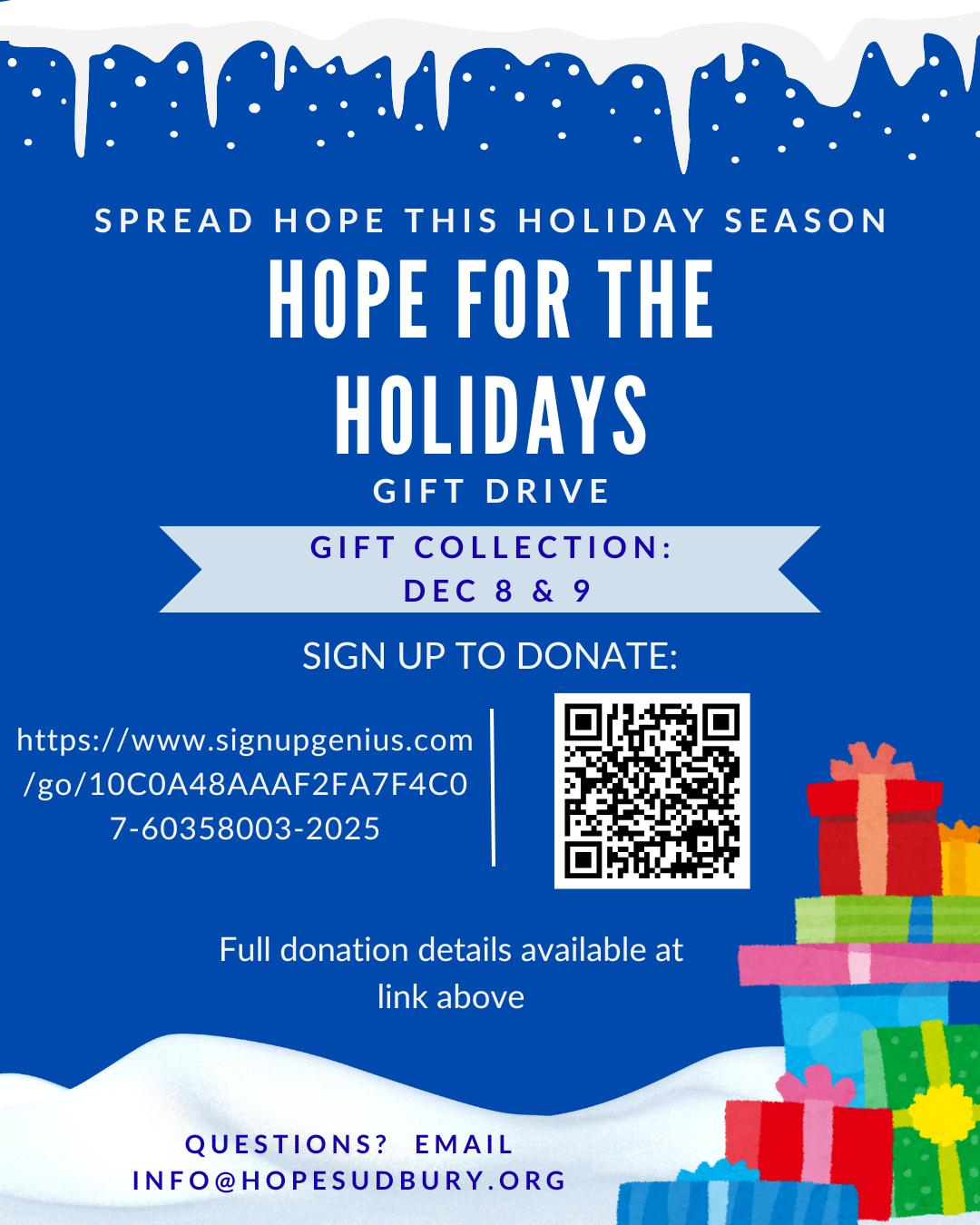 HOPE for the Holidays Gift Drive – Sudbury Weekly